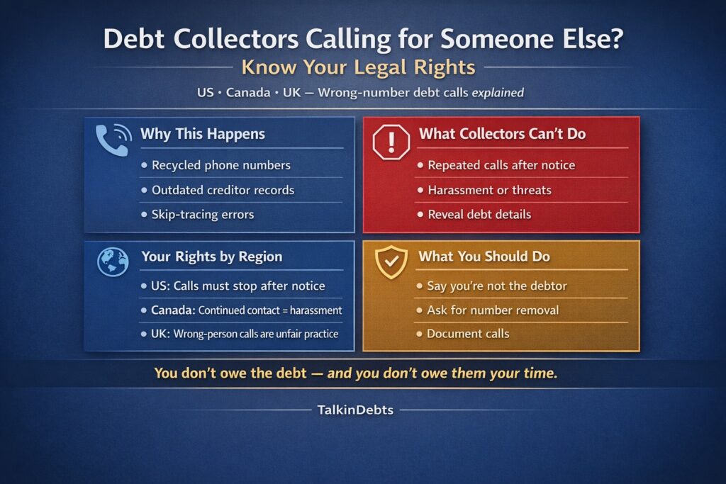 Debt Collectors Calling for Someone Else? Your Rights (US/CA/UK)