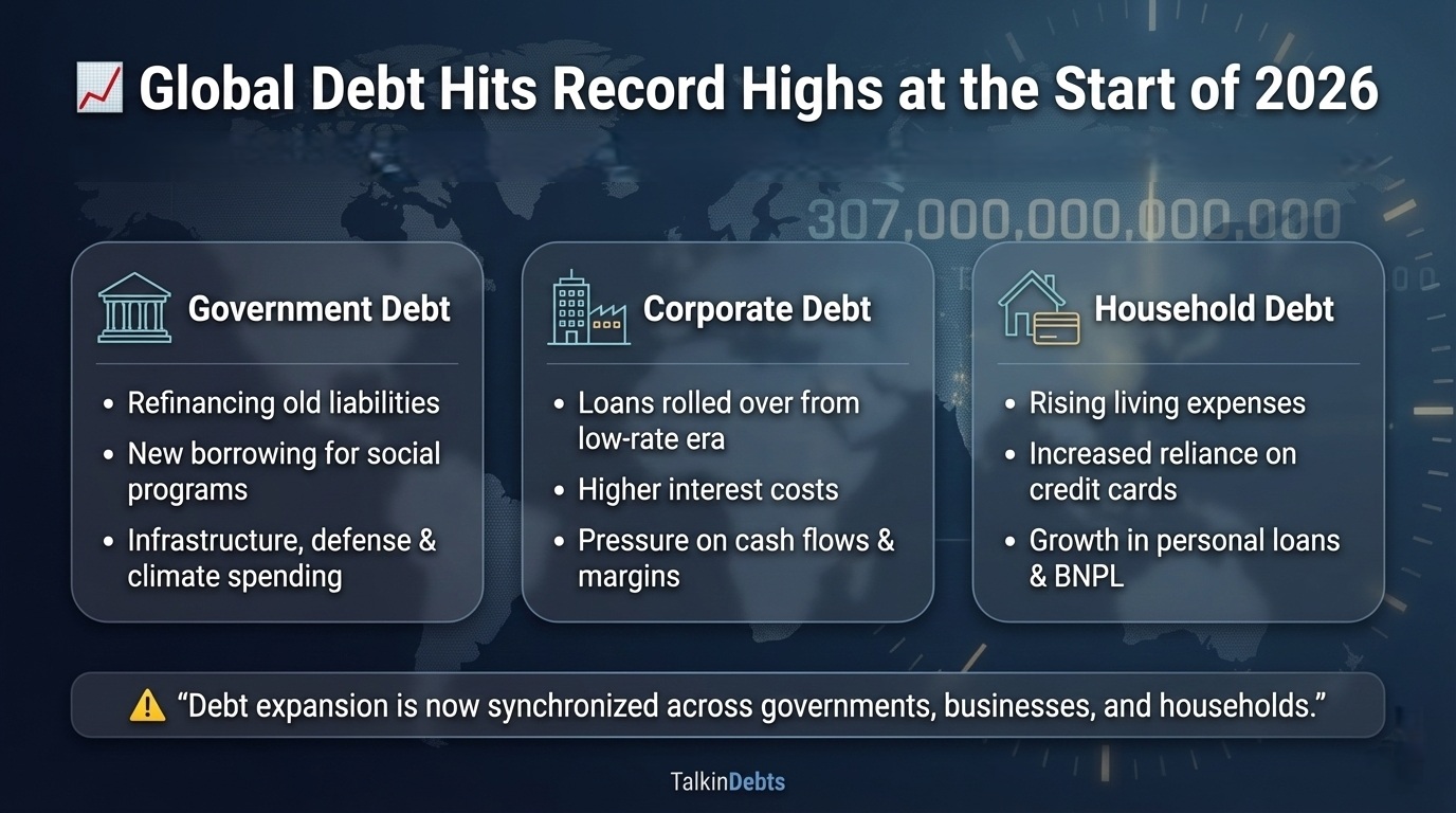 Global Debt Enters 2026 at Record Levels: World Debt Clock
